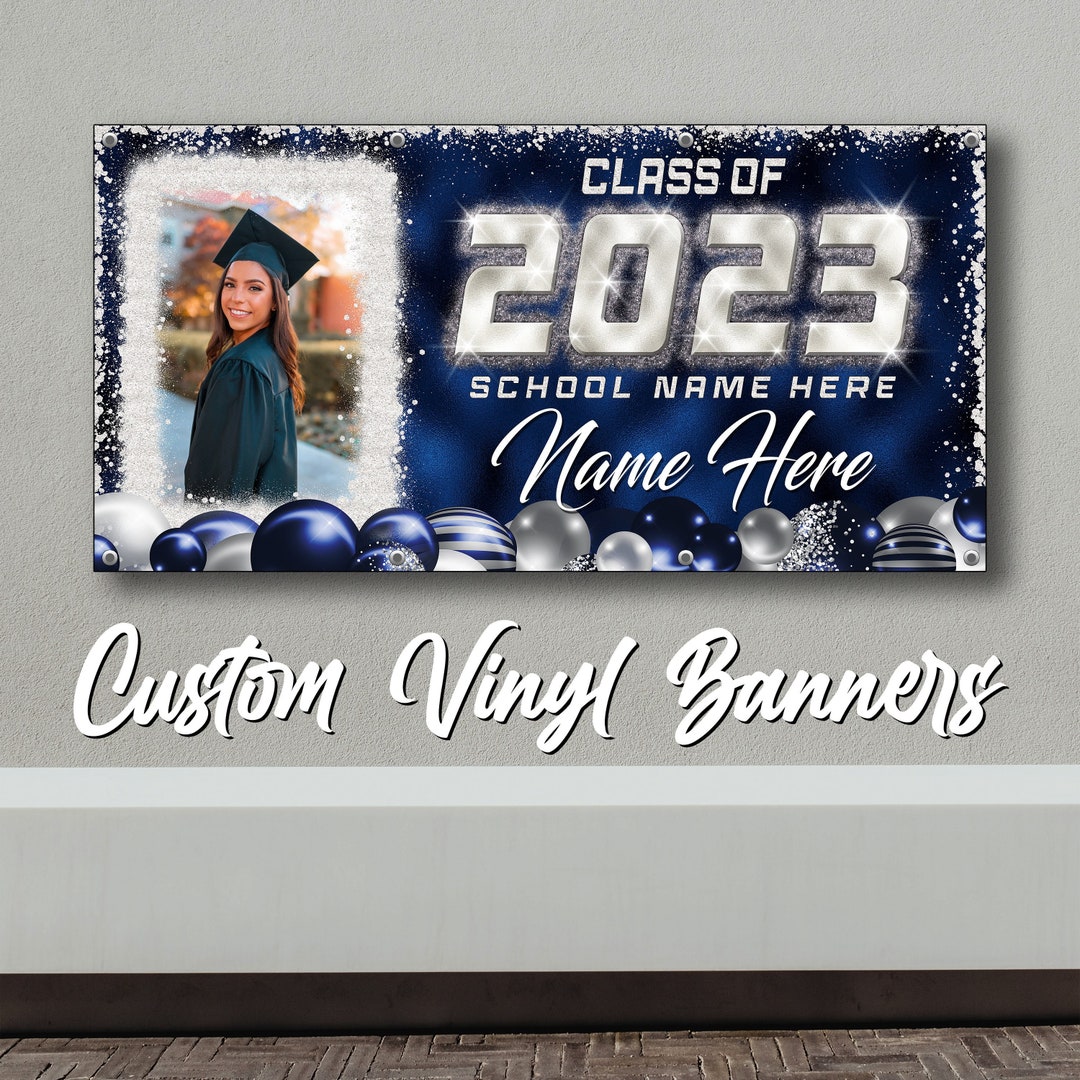 Custom Graduation Banner, Personalized Banner, Class of 2023 Banner ...