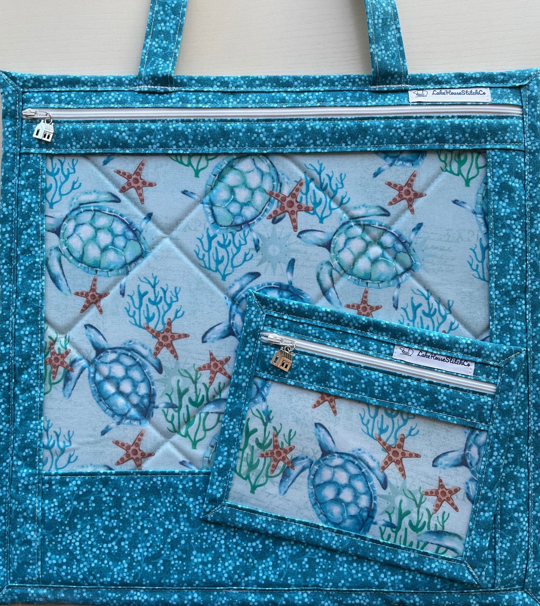 NEW! Sea Turtles II Large Project Bag Set for Cross Stitch/embroidery ...