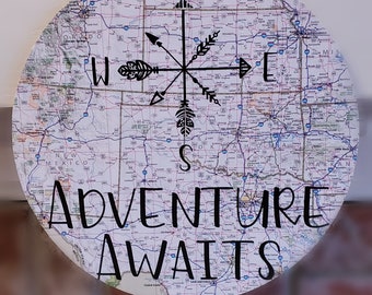 Round Compass Sign - Etsy