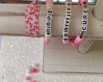 Breast Cancer Rubber Bracelet - Etsy