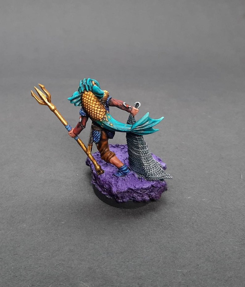 Painted Miniature Merman Pirate Fisherman 28mm - Etsy