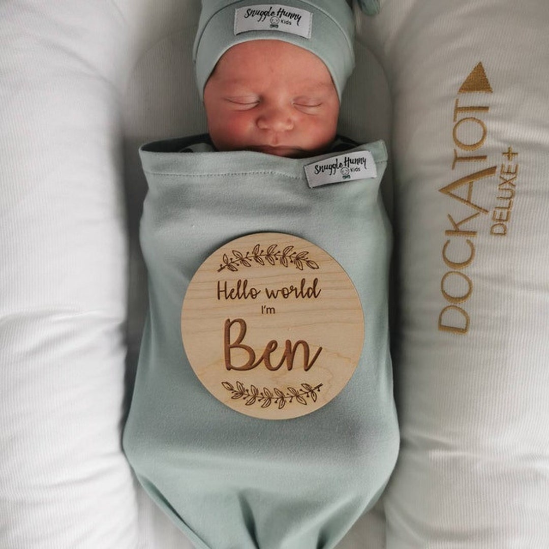 Hello World My Name is Birth Announcement | Social Media Photo Prop ...