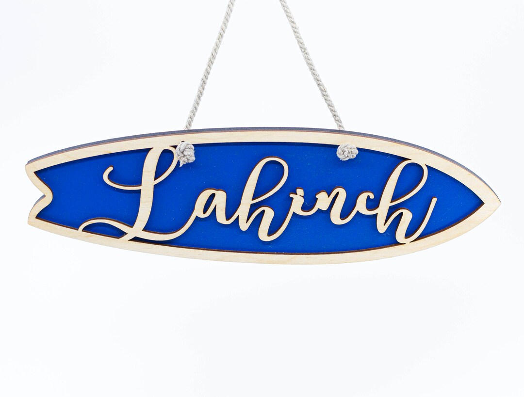 Personalised Surfboard Sign. Custom Made Surfboard Shaped Sign. Gift ...