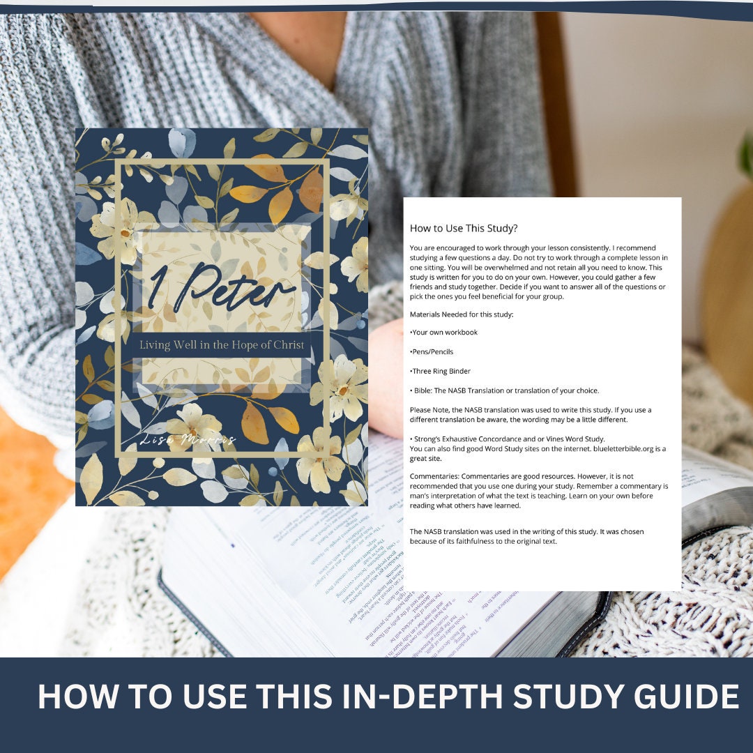 1 Peter Bible Study Guide, Digital Workbook (PDF Download) - Etsy