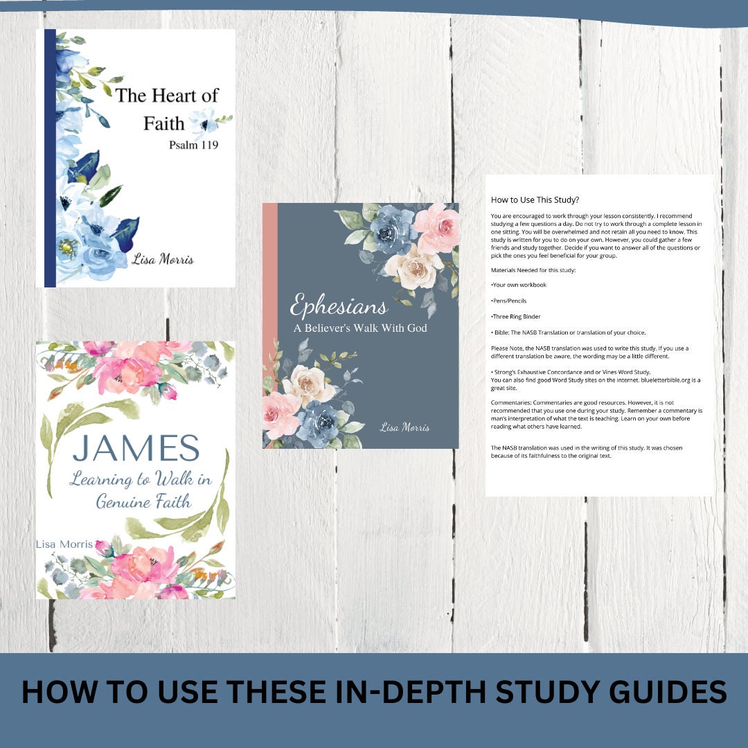 THREE In-depth Bible Studies Printable Bible Study Guide Digital ...