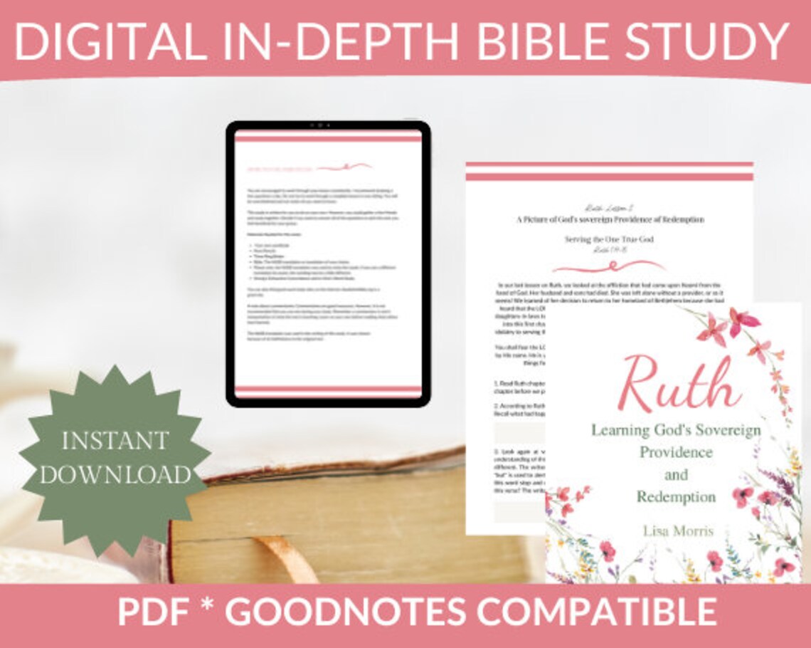 In-depth Bible Study in Ruth Printable Bible Study Guide Digital ...