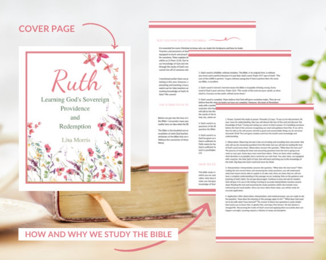 In-depth Bible Study in Ruth Printable Bible Study Guide Digital ...