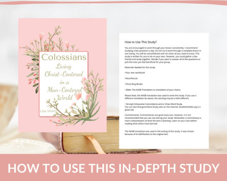 In-depth Bible Study of Colossians Printable Bible Study Guide Digital ...