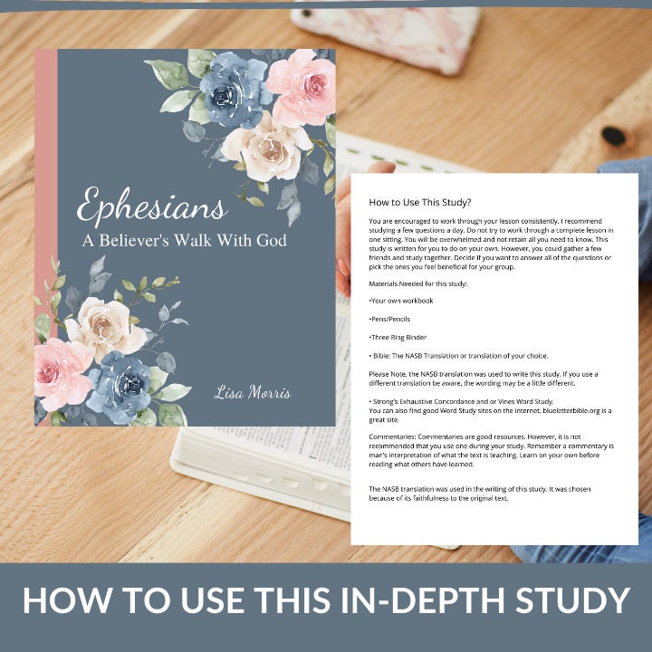 In-depth Bible Study of Ephesians Printable Bible Study Guide Digital ...