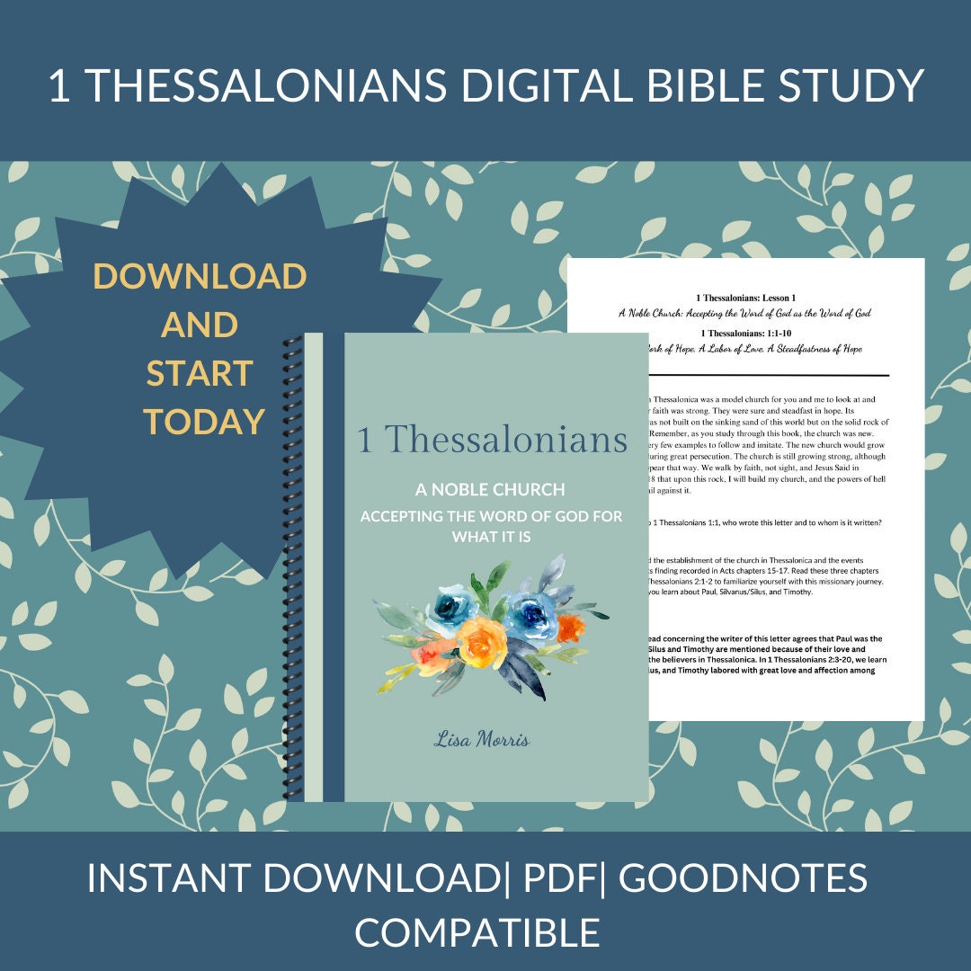 GUIDED BIBLE STUDY 1 Thessalonians Digital Bible Study In-depth Bible Study Printable Bible ...