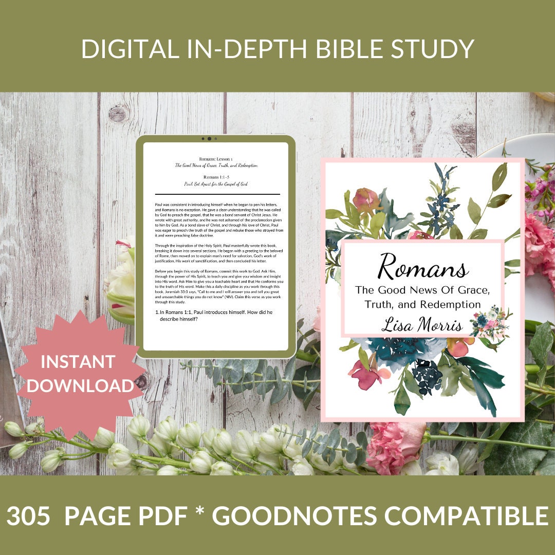 In-depth Bible Study of Romans Printable Bible Study Guide Digital ...