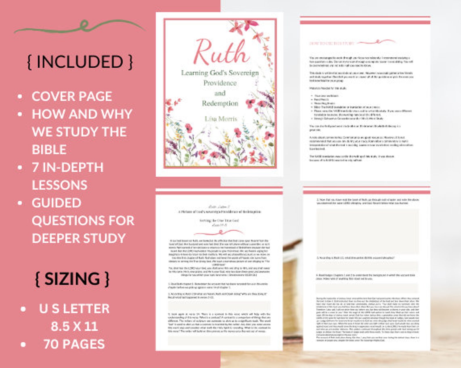 In-depth Bible Study in Ruth Printable Bible Study Guide Digital ...