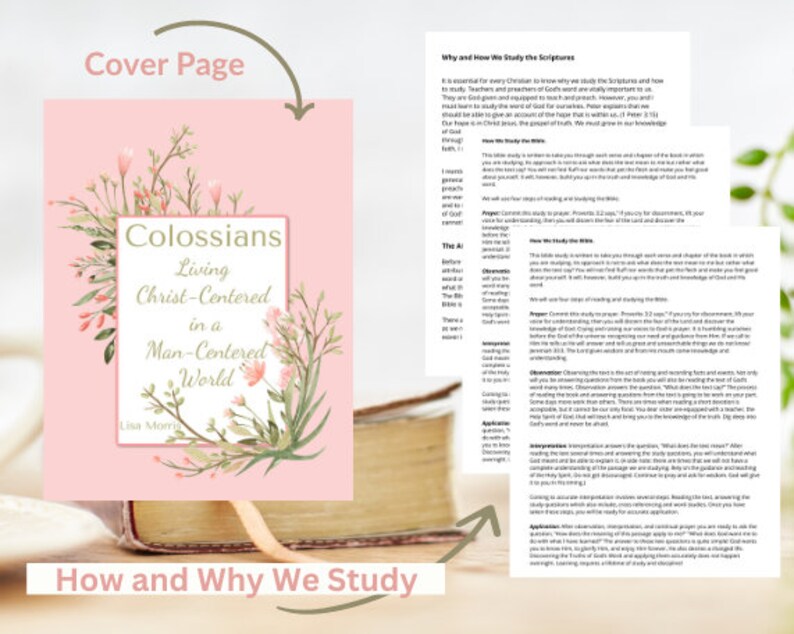 In-depth Bible Study of Colossians Printable Bible Study Guide Digital ...