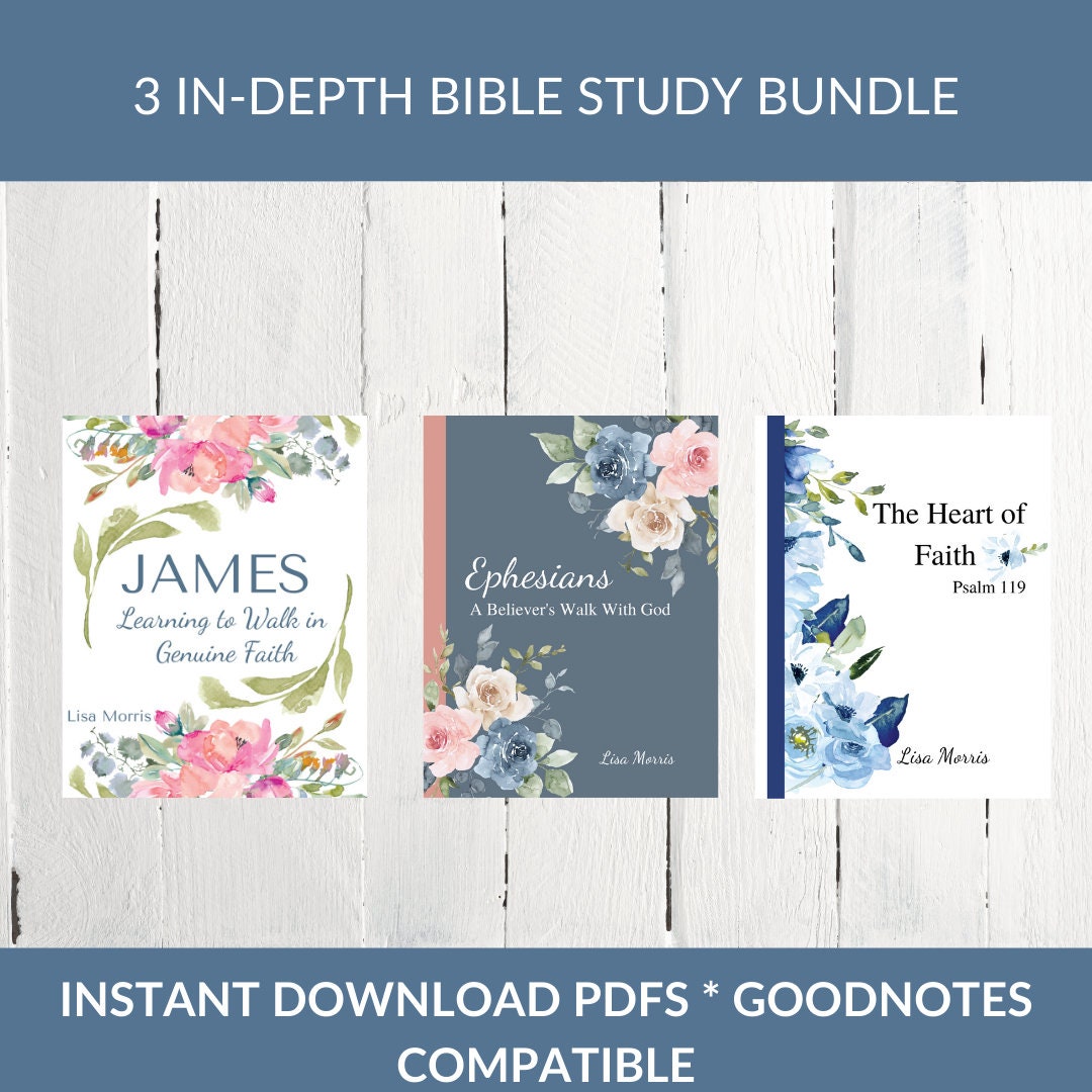 THREE In-depth Bible Studies Printable Bible Study Guide Digital ...