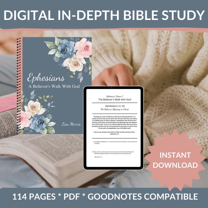 In-depth Bible Study of Ephesians Printable Bible Study Guide Digital ...
