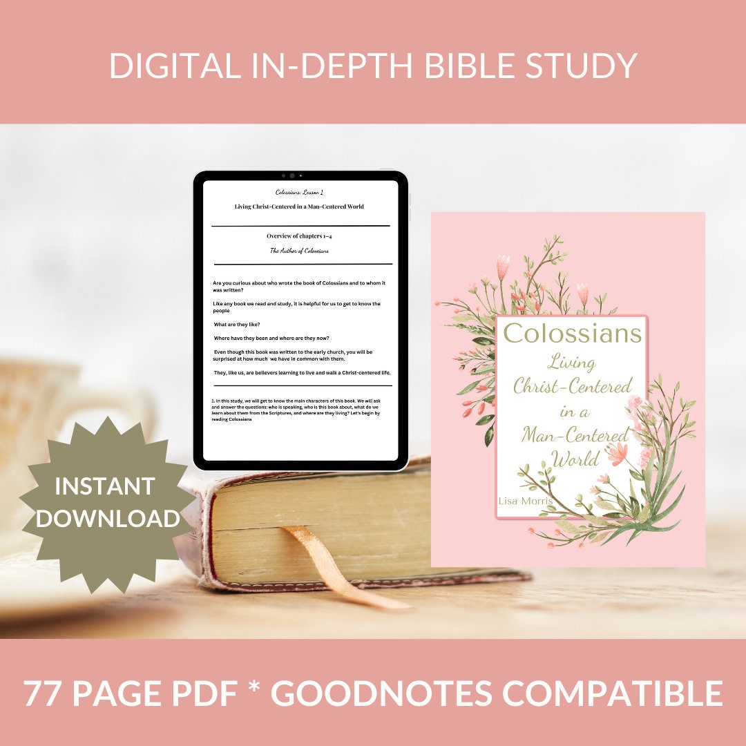 In-depth Bible Study of Colossians Printable Bible Study Guide Digital ...