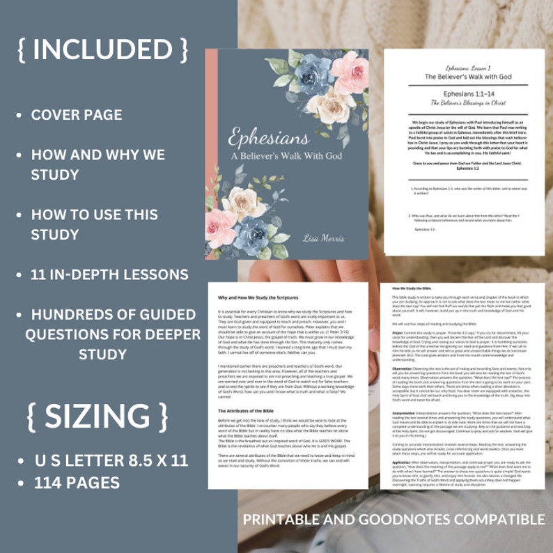 In-depth Bible Study of Ephesians Printable Bible Study Guide Digital ...