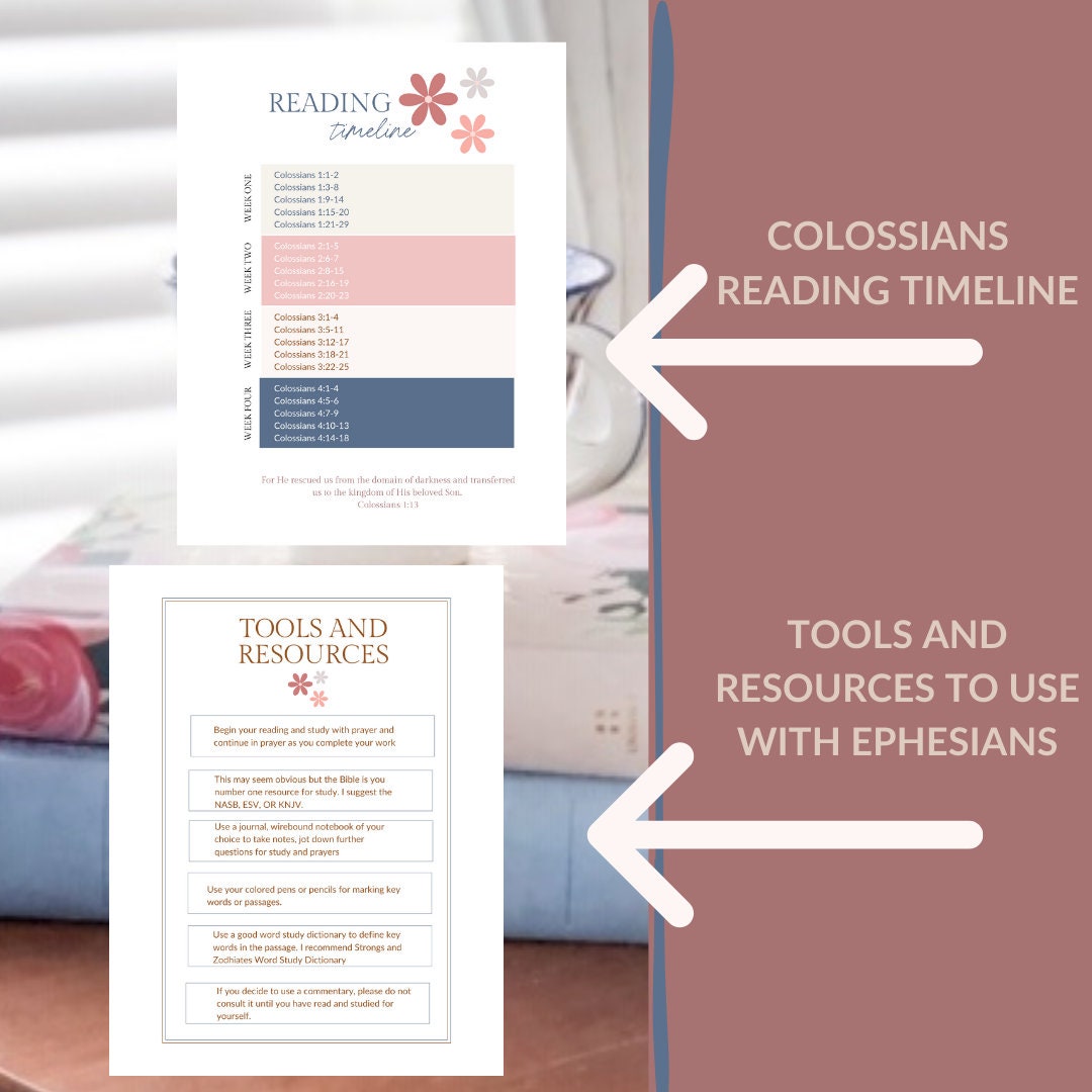 Bible Reading Plan Colossians Digital Bible Reading Plan PDF Worksheet ...