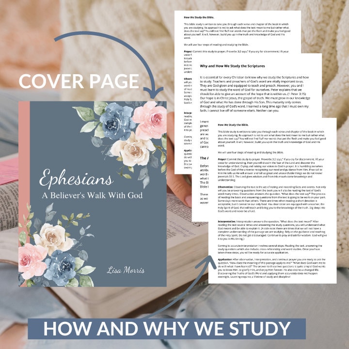 In-depth Bible Study of Ephesians Printable Bible Study Guide Digital ...