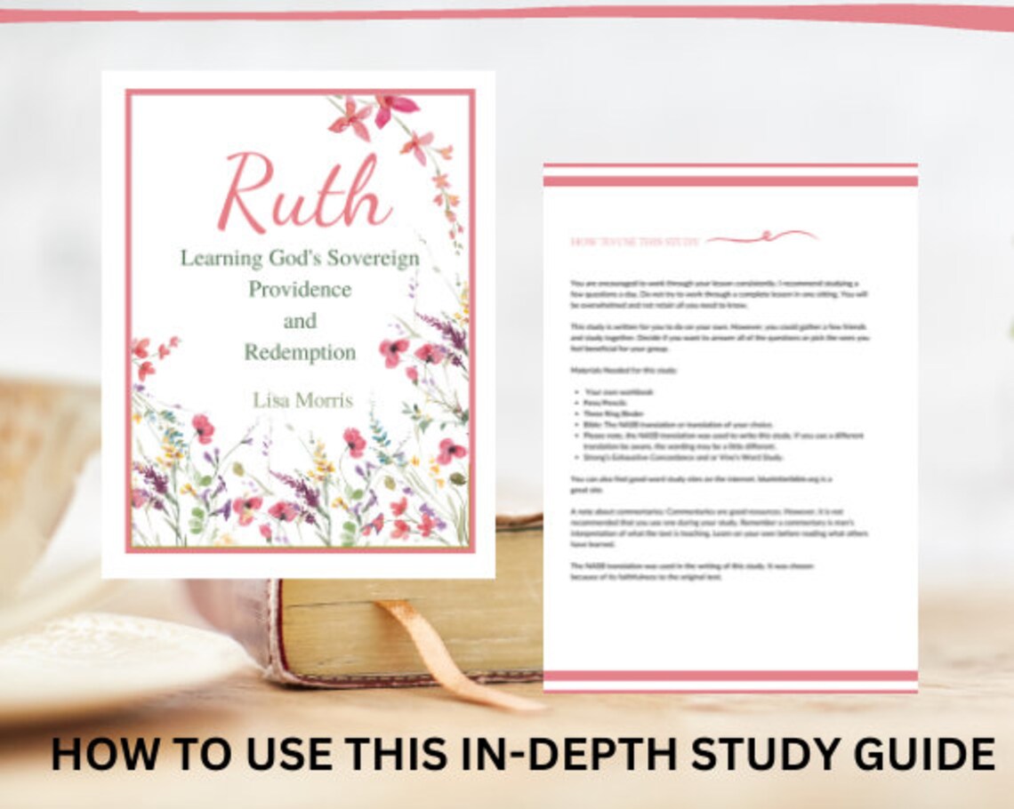 In-depth Bible Study in Ruth Printable Bible Study Guide Digital ...
