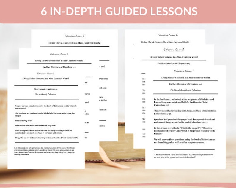 In-depth Bible Study of Colossians Printable Bible Study Guide Digital ...