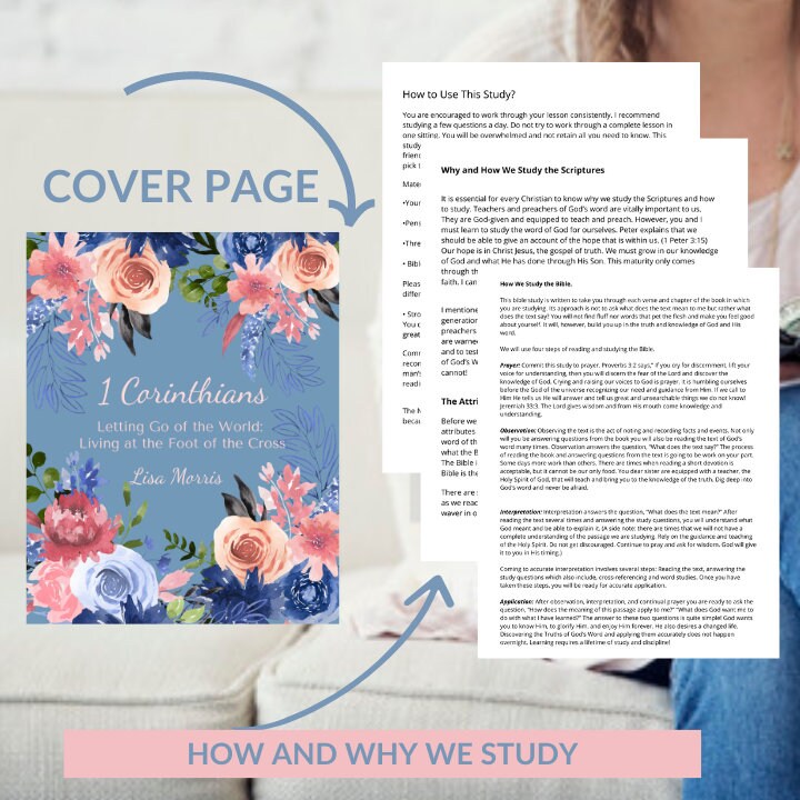 In-depth Bible Study 1 Corinthians Printable Bible Study Guide Digital ...