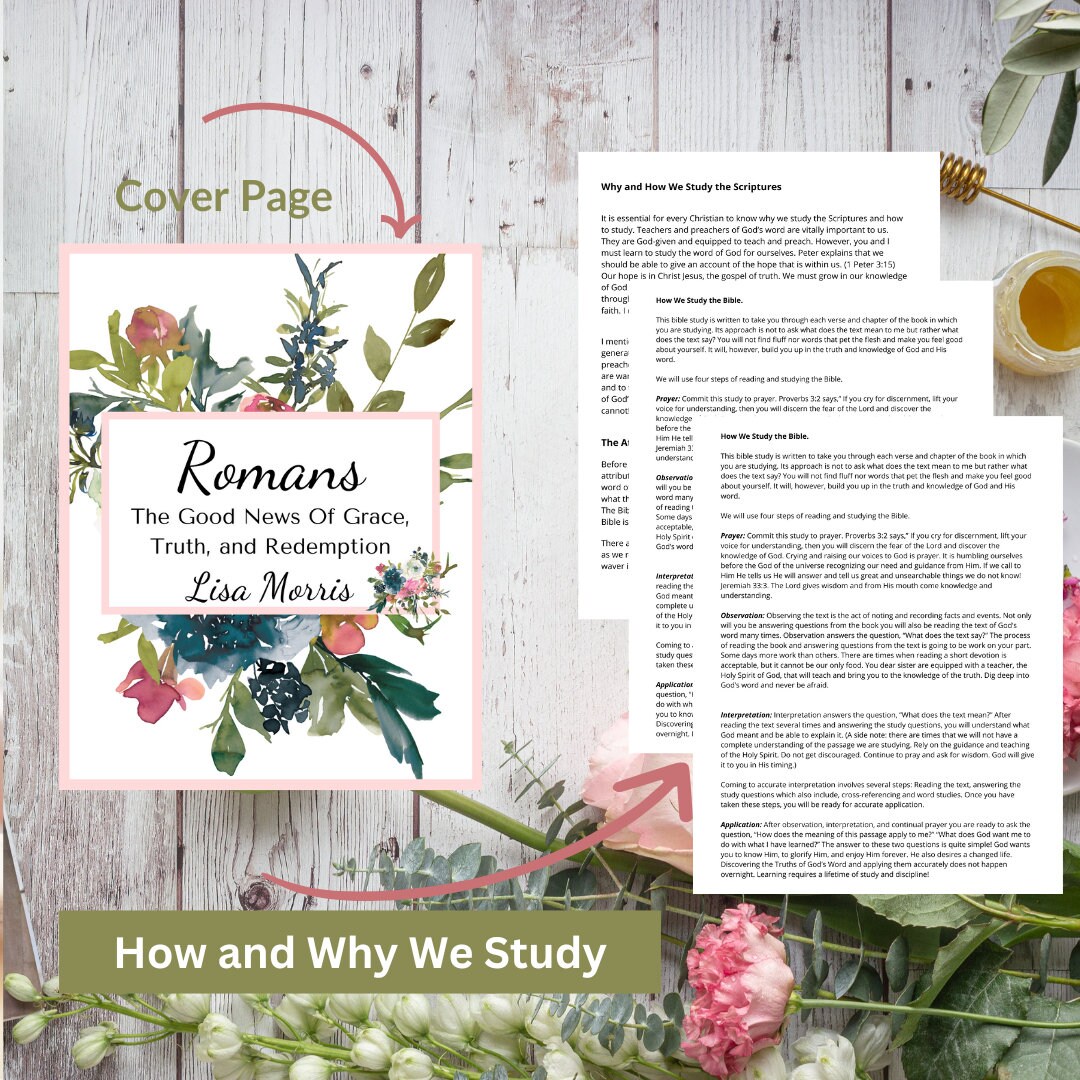 In-depth Bible Study of Romans Printable Bible Study Guide Digital ...