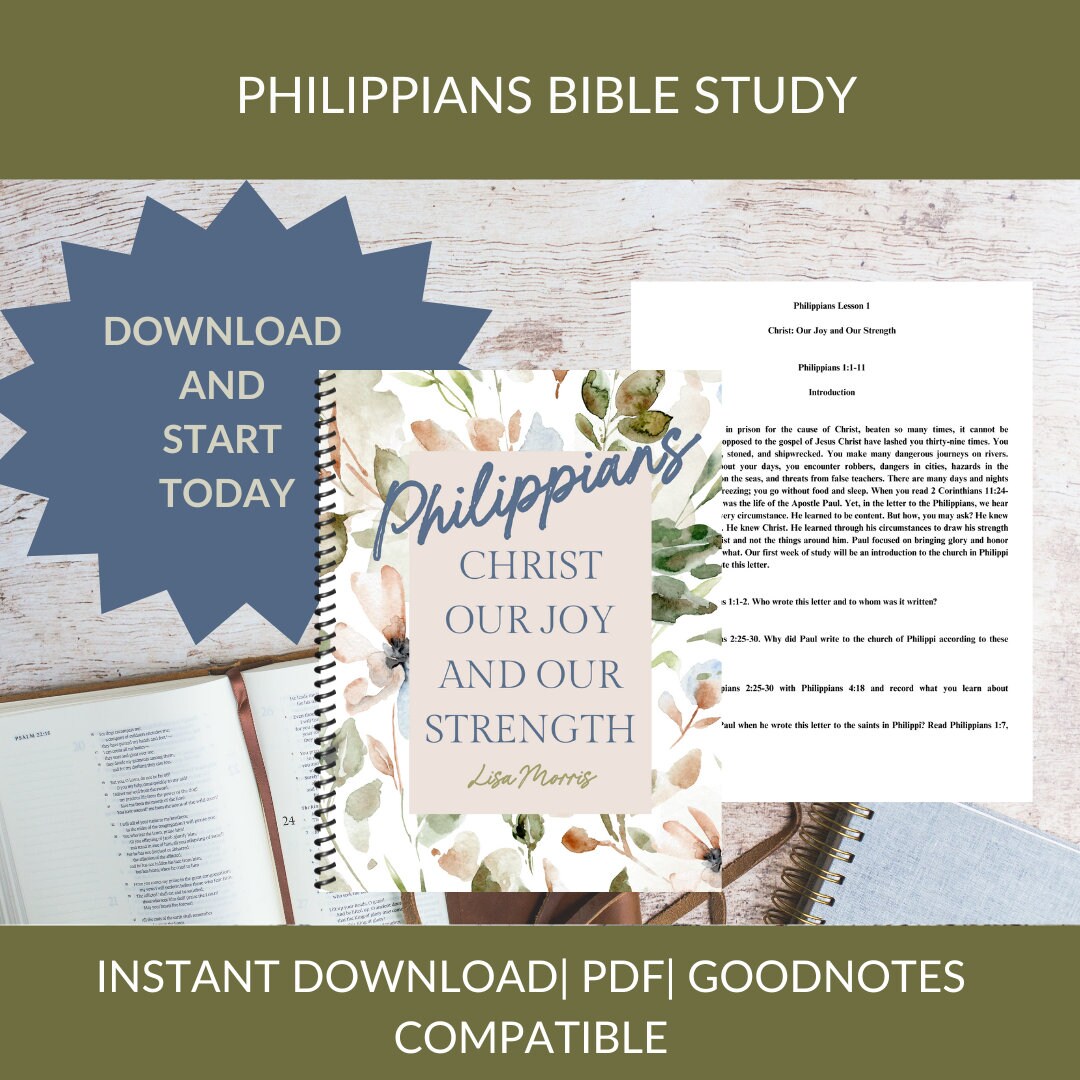 PHILIPPIANS Printable Bible Study Guide Digital Scripture Study ...