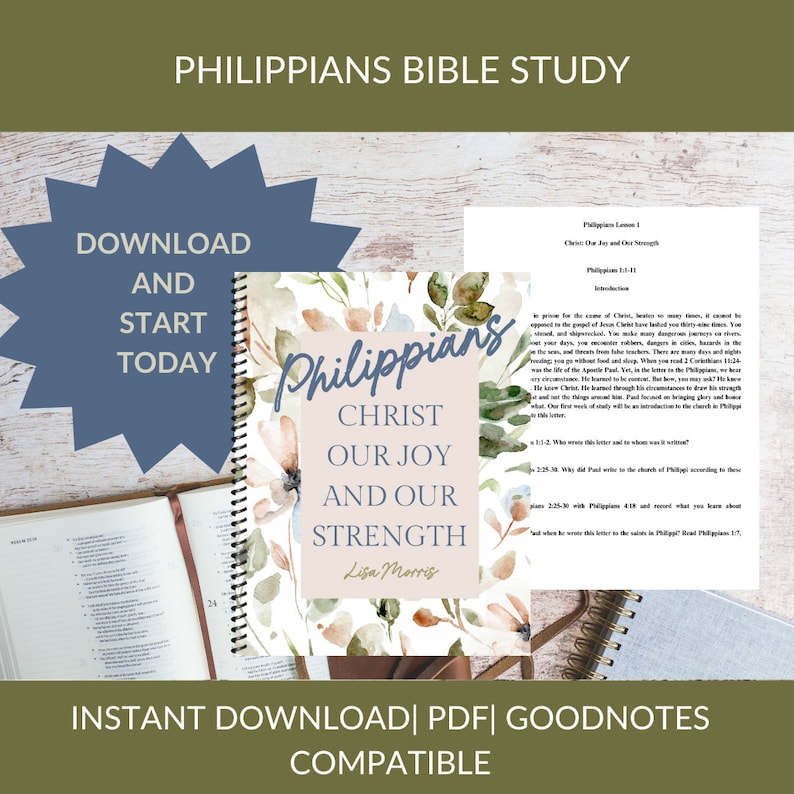 PHILIPPIANS Printable Bible Study Guide Digital Scripture Study ...