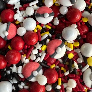 Pokemon Ball Sprinkles. Edible Pokémon Cupcake Toppers, Cake Sprinkles ...