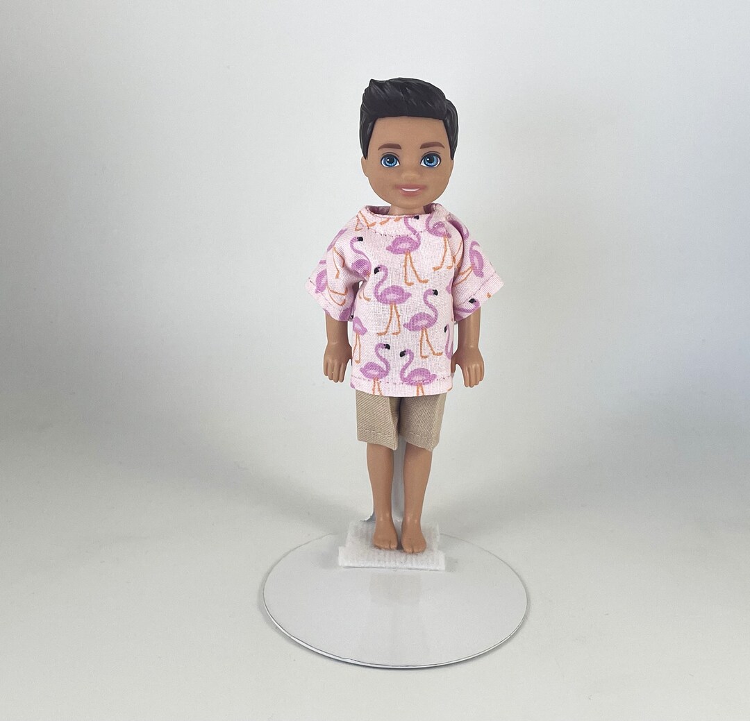 Boy Chelsea Pink Flamingo With Khaki Shorts Two Piece Outfit - Etsy