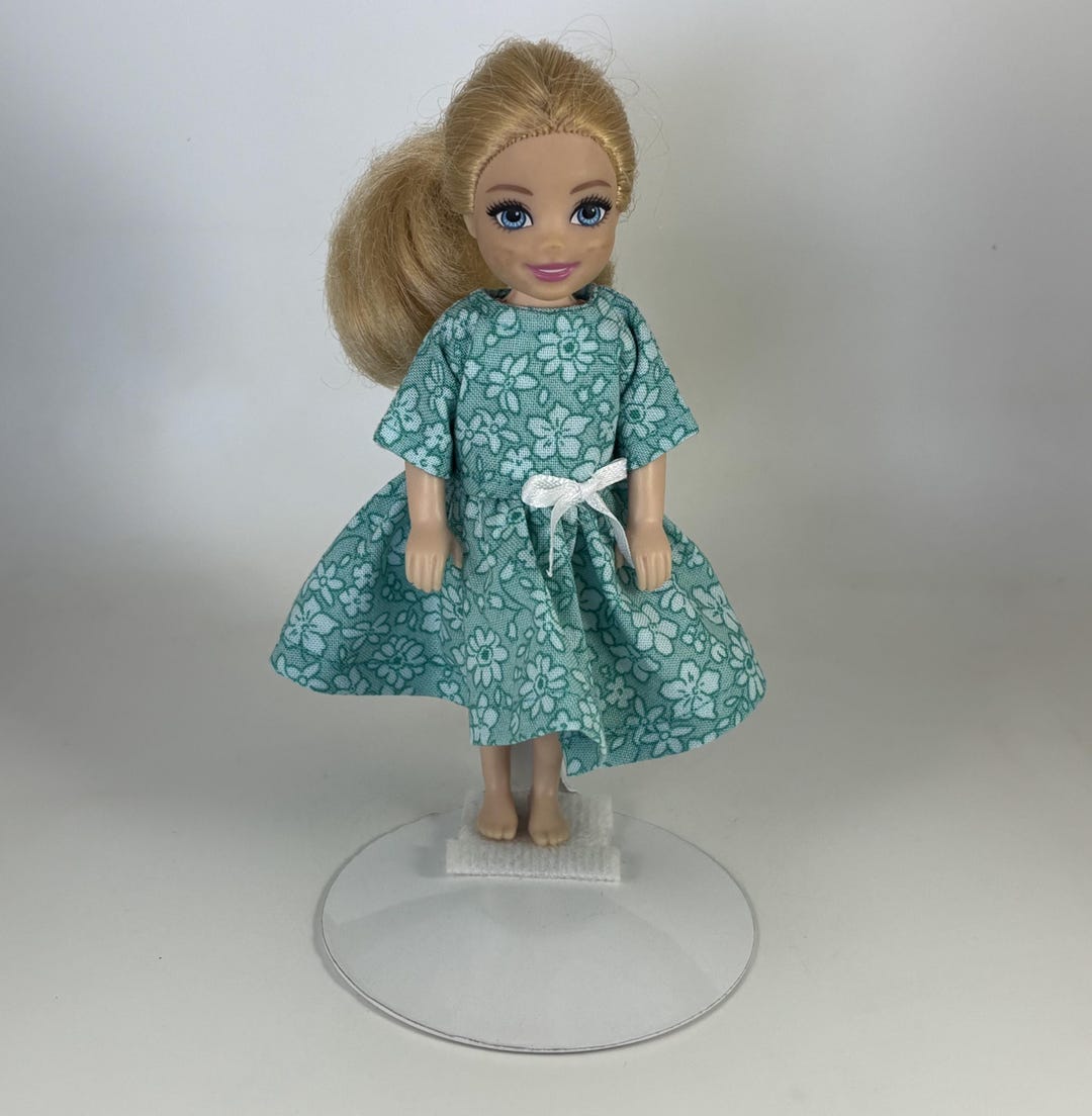 Chelsea - Turquoise Blue Floral Pattern Dress - Etsy