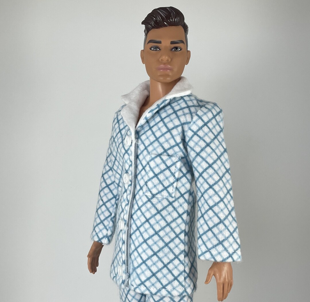 Ken White With Blue Plaid Pajamas - Etsy
