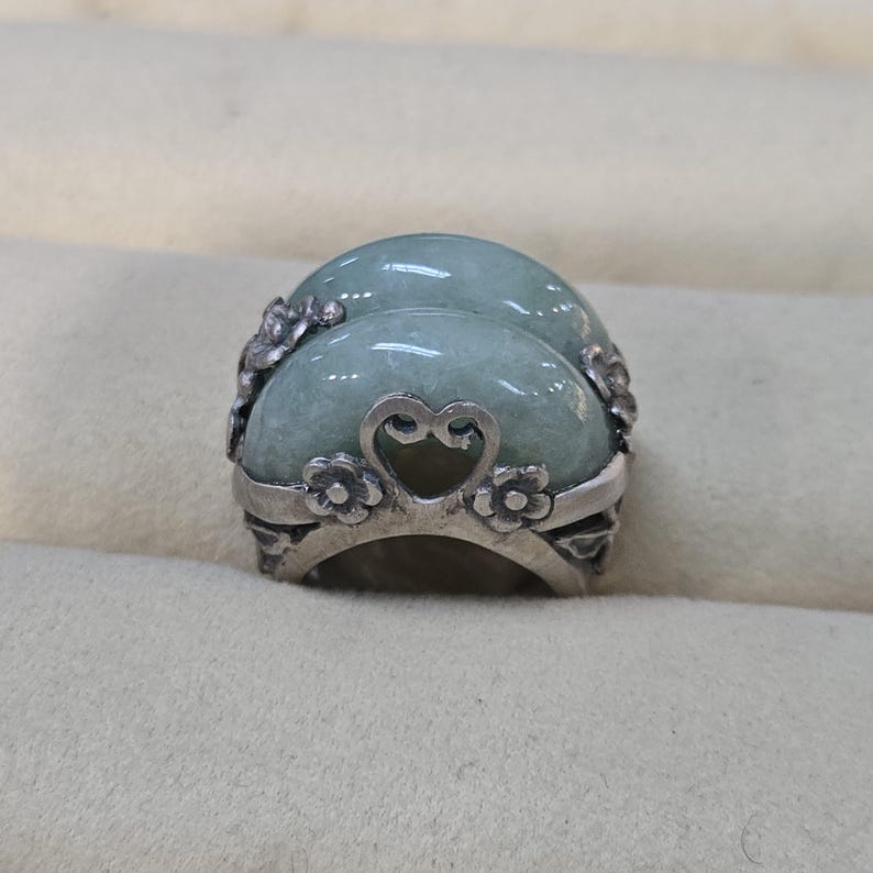 Handmade Sterling Silver Natural Jade Ring – Korean Artisan Jewelry - Etsy