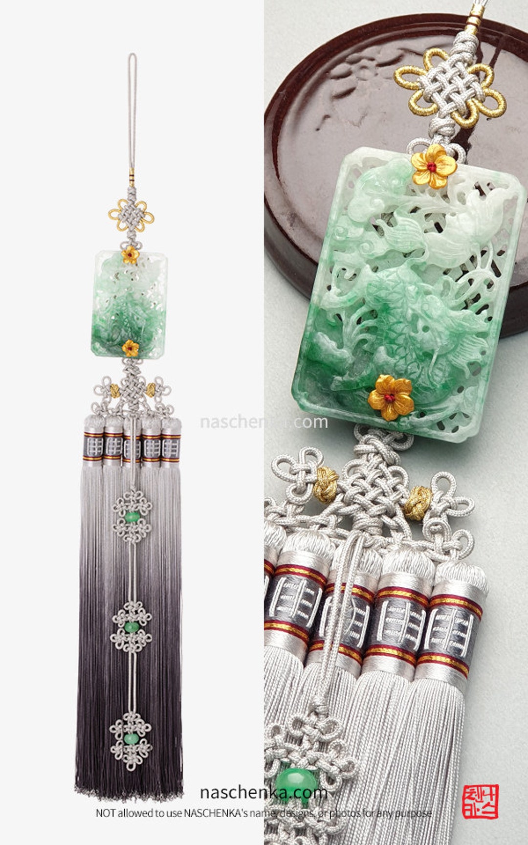 Traditional Korean Jade Norigae Silk - Etsy