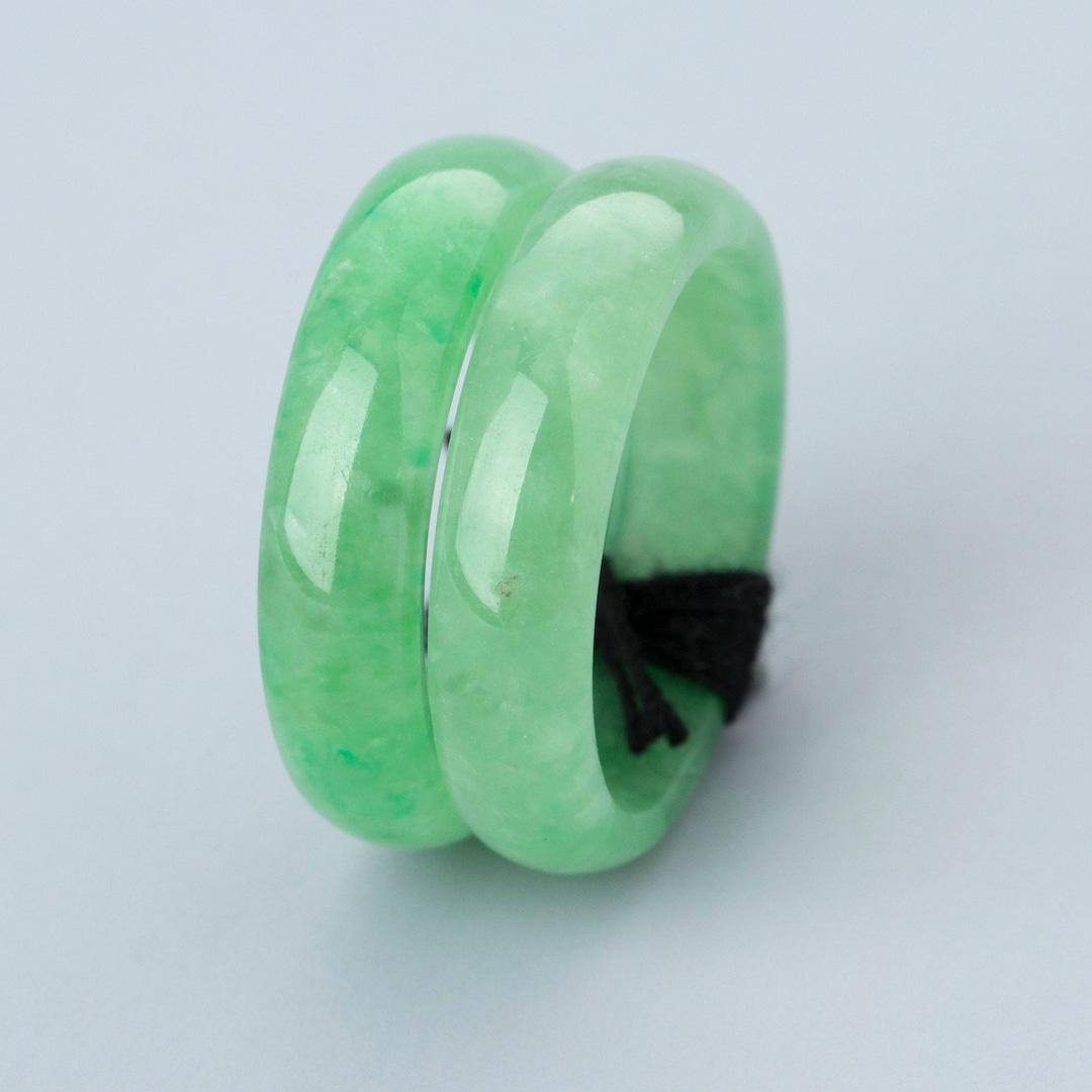 Green Jade Rings Set , Jade Band Ring, Jade Rings Set, Korean Hanbok ...