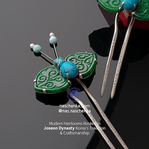 Joseon Hairpin Jade Jewelry, Korean Jade Hair Pins, NASCHENKA ...