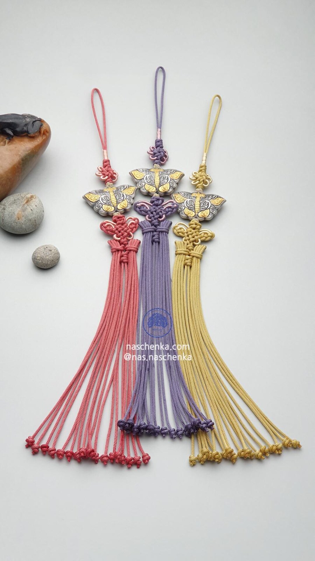 Wonderful Korean Silver Art Craft Seoul Norigae Tassel Silk NASCHENKA ...