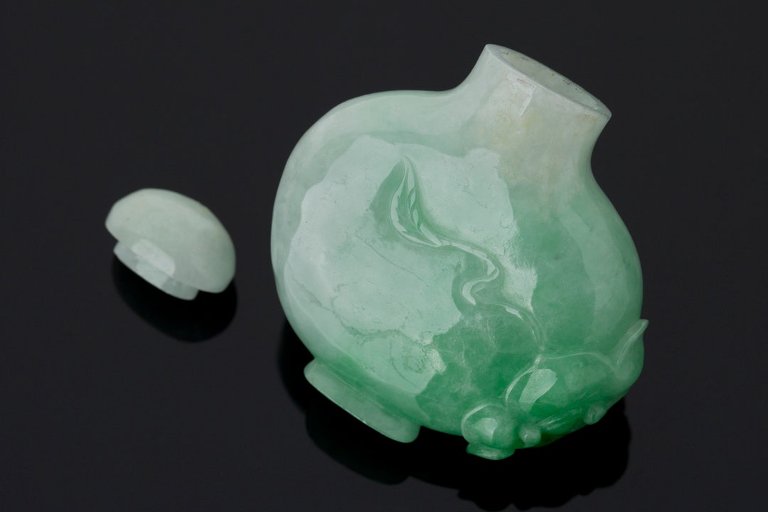 Seoul Jade Perfume Bottle, Genuine Jadeite Jade Burma Jade, Natural ...