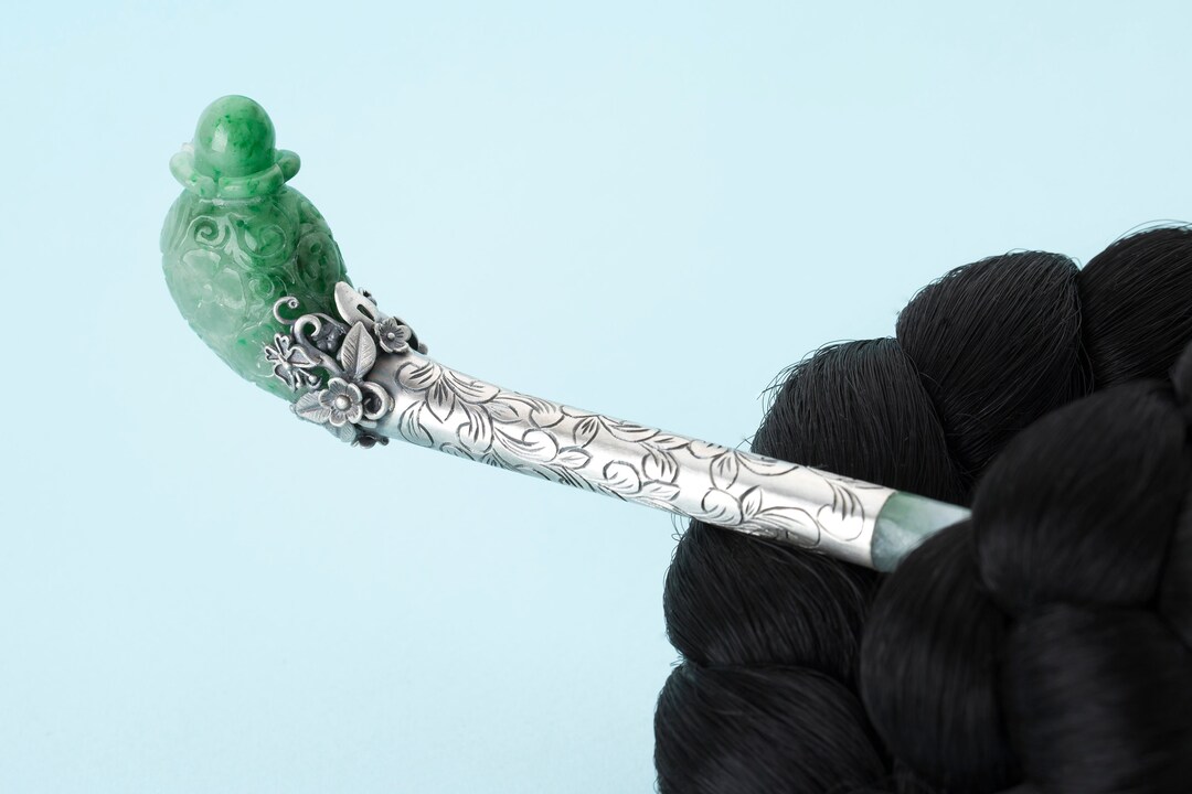 Royal Binyeo Silver 비녀 Korea Traditional Royal Hair Pin Hanbok Jewelry ...