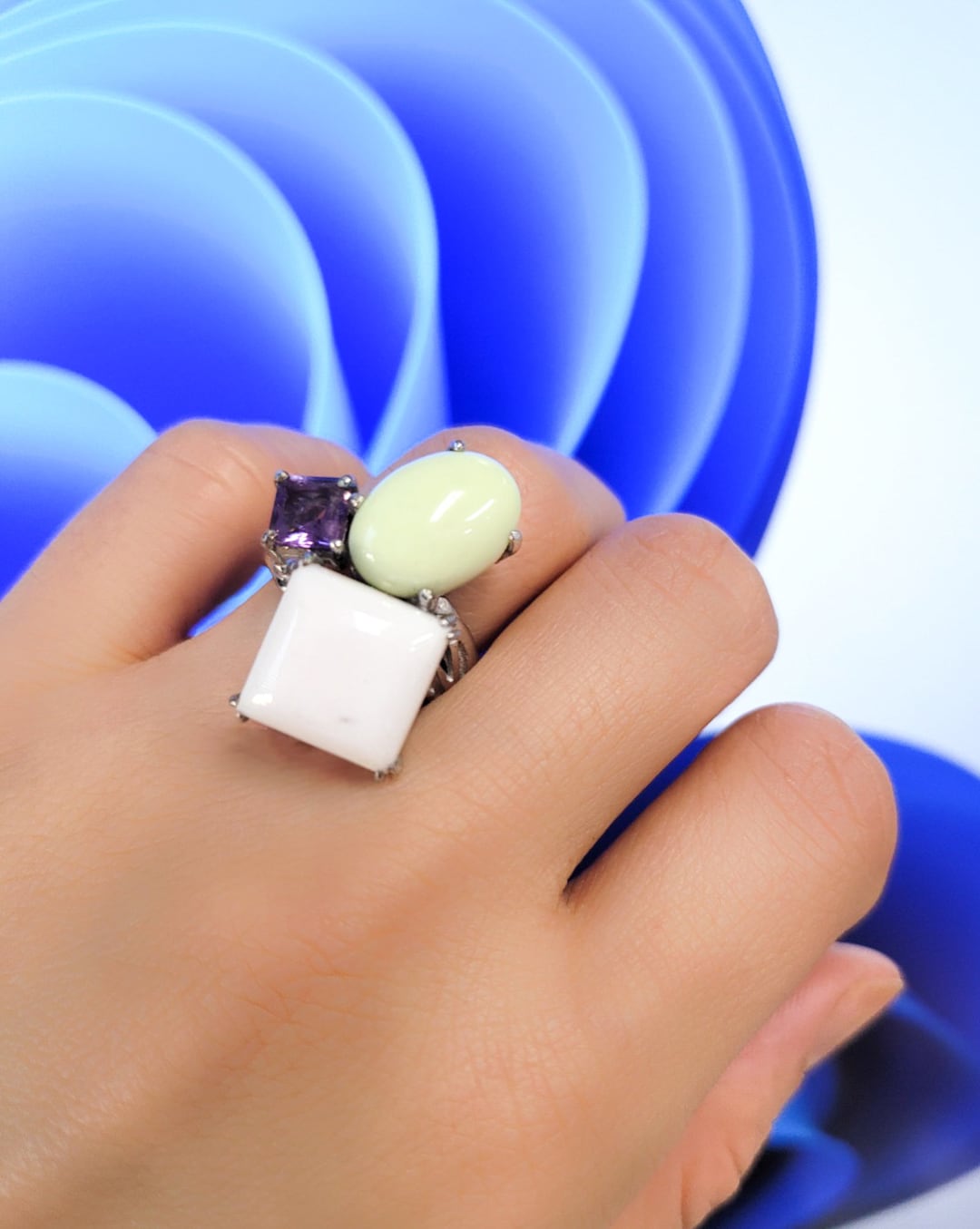 Seoul Handmade Chunky Rings,nature Ring, Sterling Silver Ring With ...