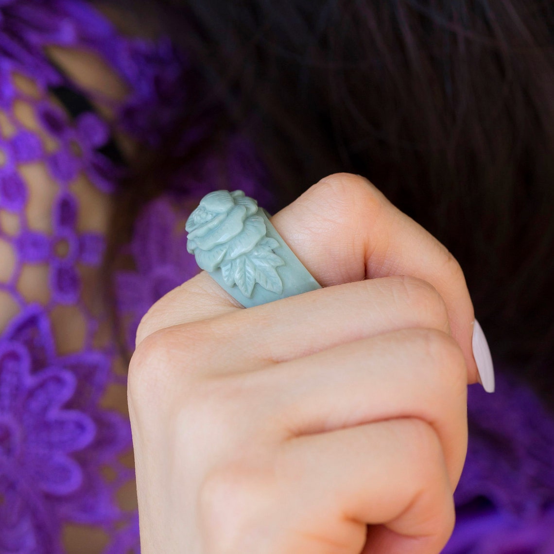 Korean Jade Ring Korean Serpentine Hanbok Ring Korean Jade - Etsy