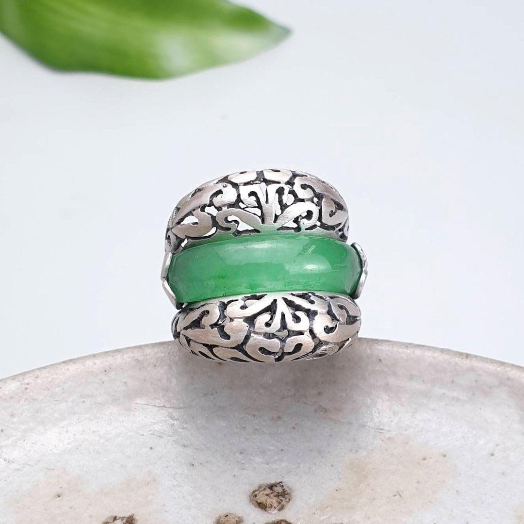 Asian Ladies Rings Gemstone Ring NASCHENKA, Jade Ring, Green Ring ...
