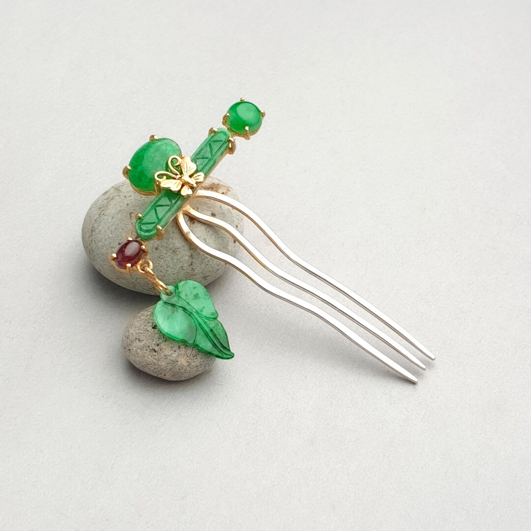 Seoul Traditional Korean Hair Jade Stick Pin , Korean Traditional ...
