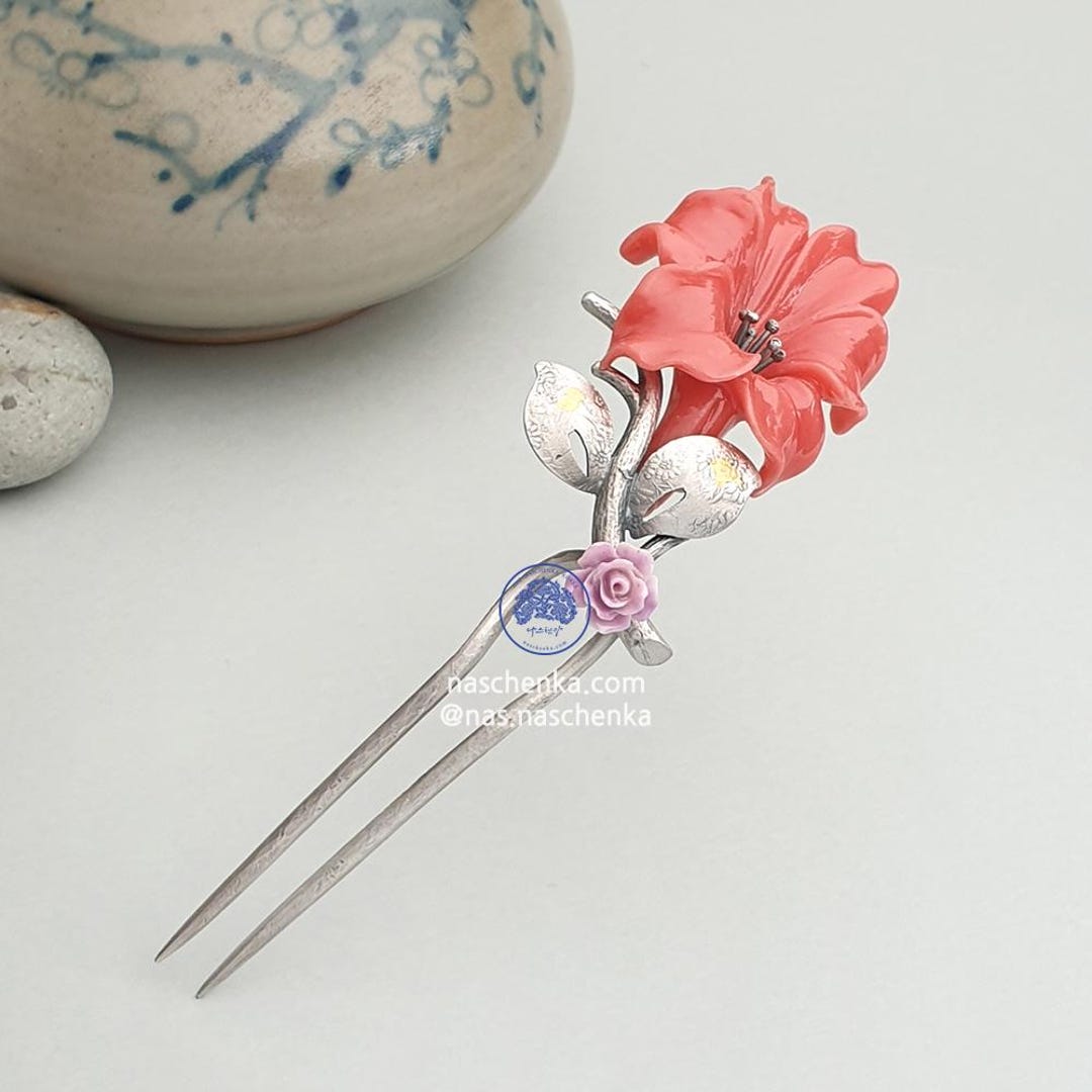 Seoul Traditional Korean Hair Jade Stick Pin , Korean Traditional ...