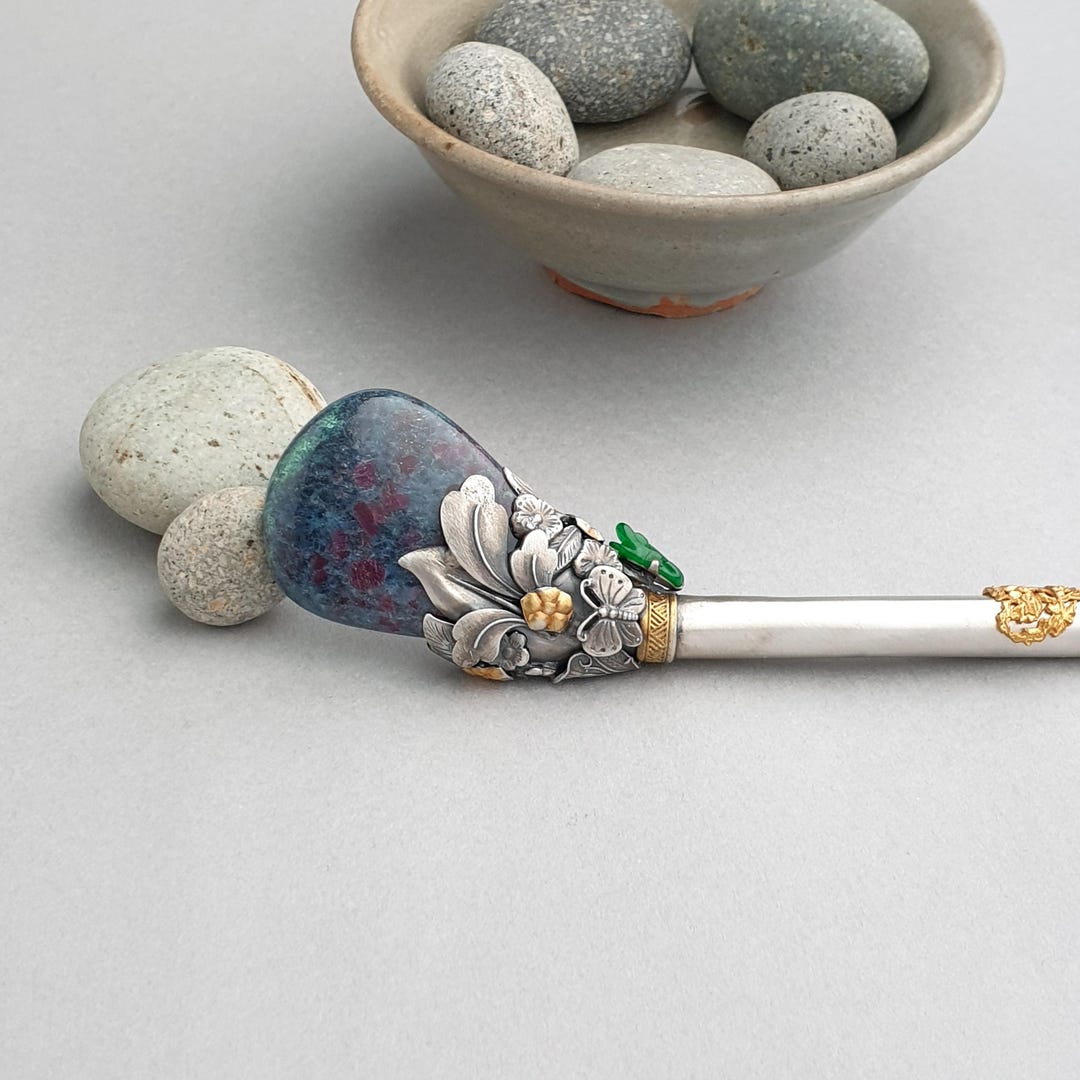 Sterling Silver Binyeo Hairpin | Korean Hanbok Jewelry, Handcrafted ...