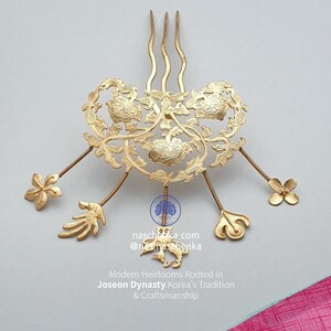 Handmade Korean Hairpin – Sterling Silver & Natural Gemstone ...