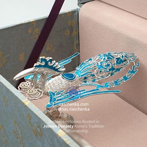 Traditional Korean Hanbok Phoenix Binyeo Silver Craft 비녀 the Finest ...