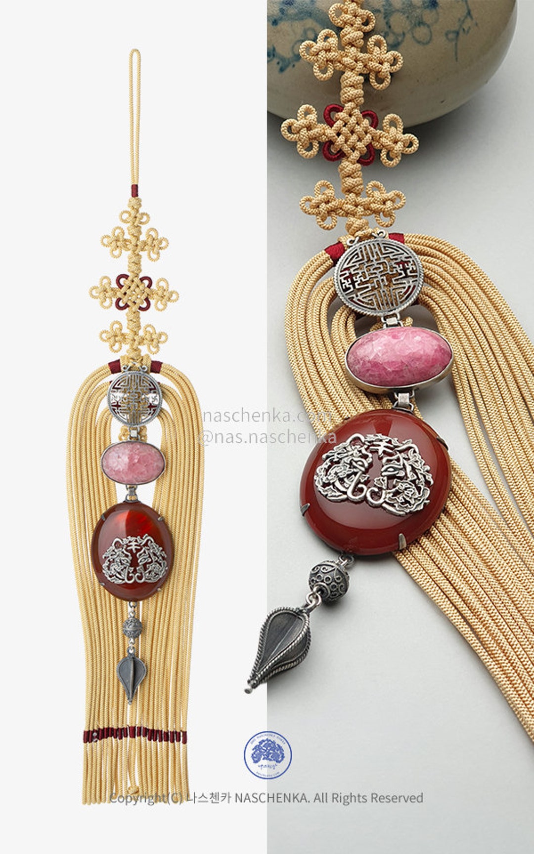 Traditional Korean Hanbok Norigae Silk and Silversmith by Korean ...