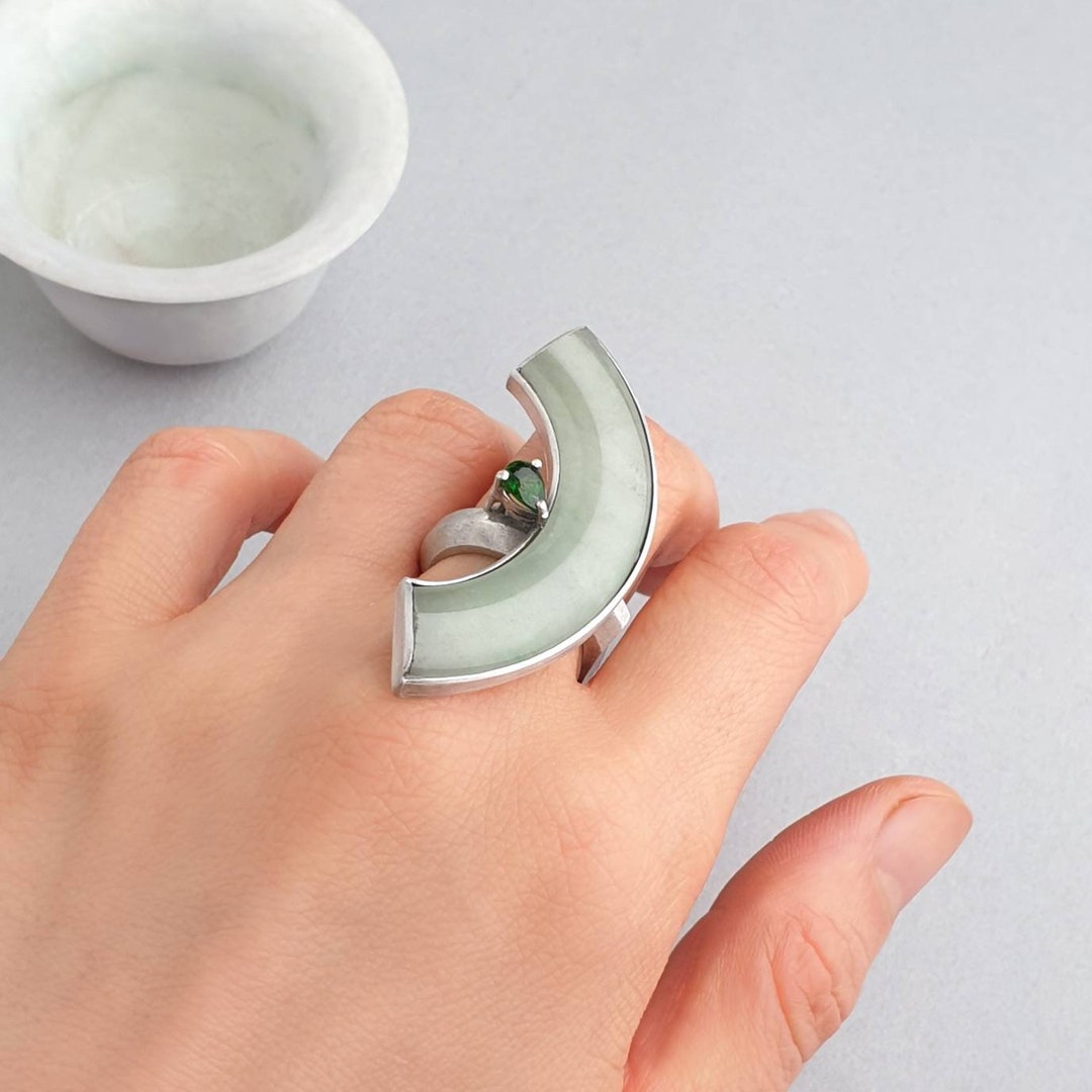 Gemstone Silver Craft Ring by NASCHENKA • Your Size Custom Ring • Best ...